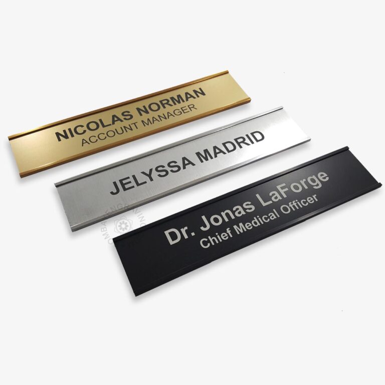Engraved office door sign with frame | Bombay Engraving Co Ltd