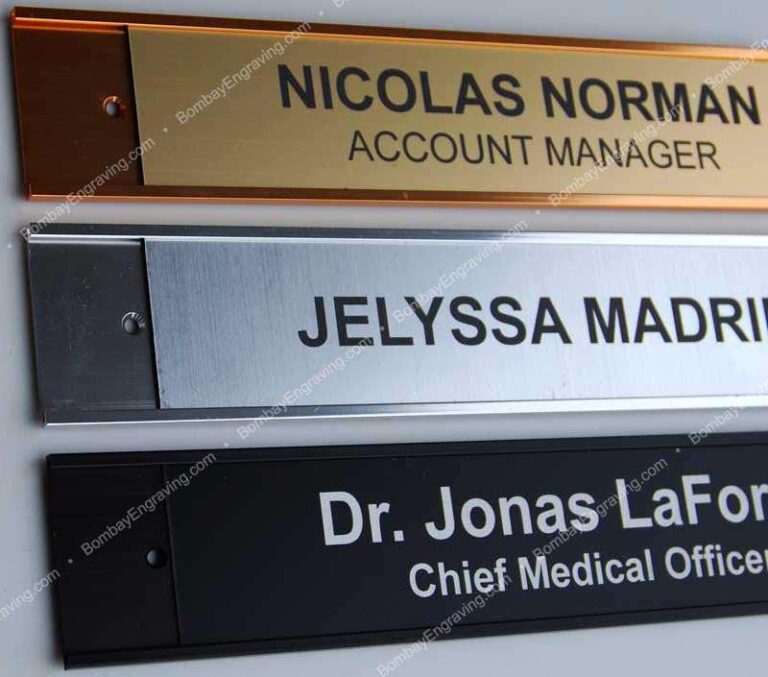 Engraved office door sign | Bombay Engraving Co Ltd