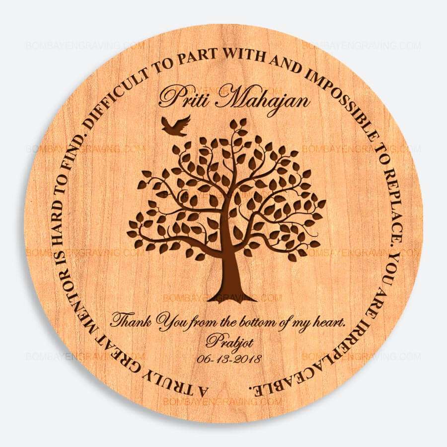 Corporate gift- Farewell gift for boss hand made | Bombay Engraving