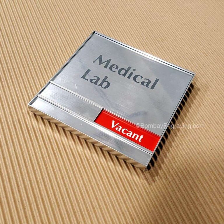 Medical office slider sign with metal frame | Bombay Engraving Co Ltd